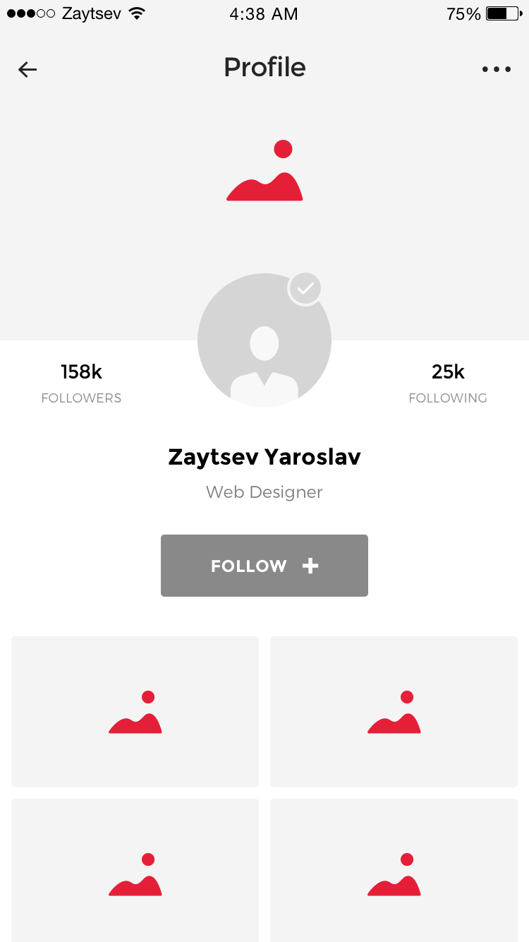 Oculus iOS Wireframe UI Kit by Qo7 | ThemeForest